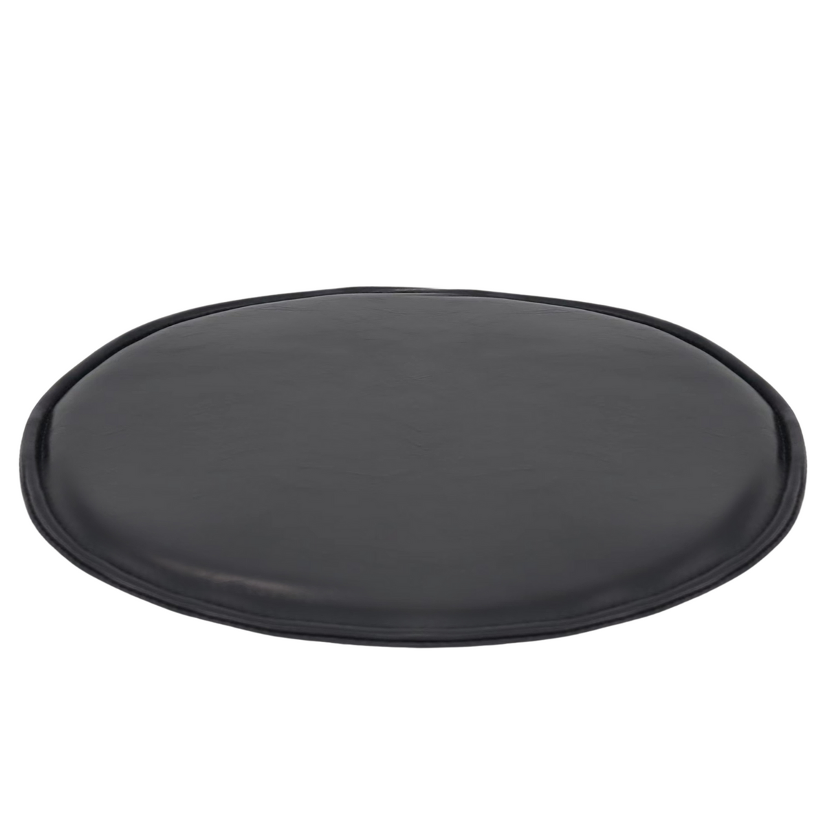 Bella - Sittdyna rund i svart konstläder– Nimara.se