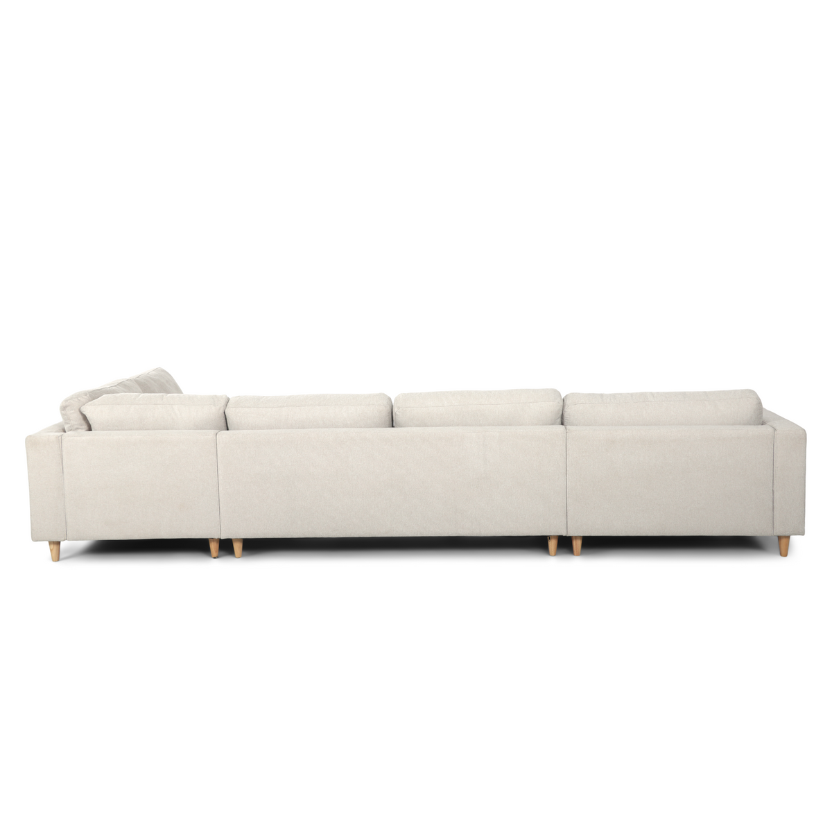 Brandy - vänstervänd U-soffa i beige med divan - L: 360 x D: 211 x H ...