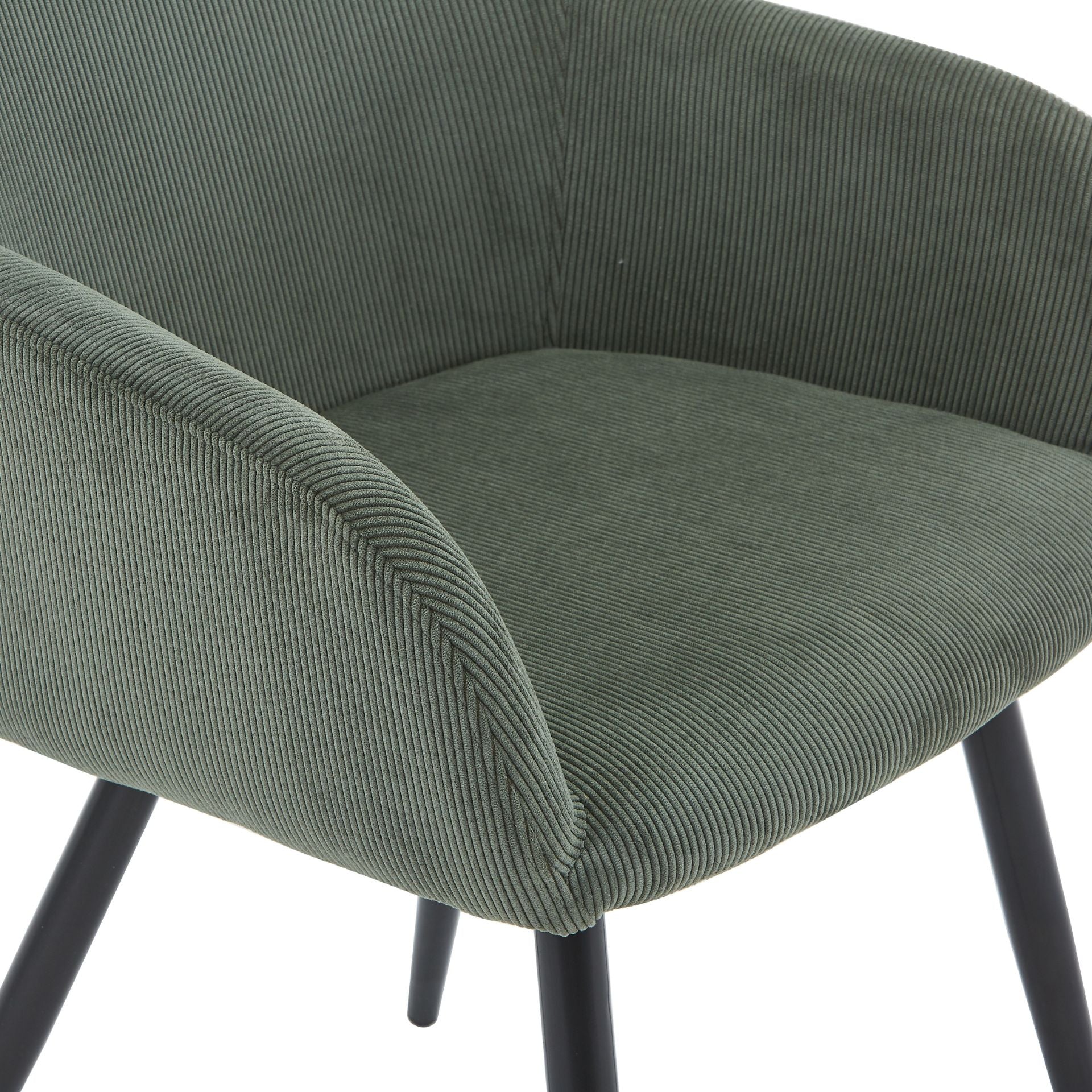 Jenna matstol – grön sammet med svarta ben– Nimara.se