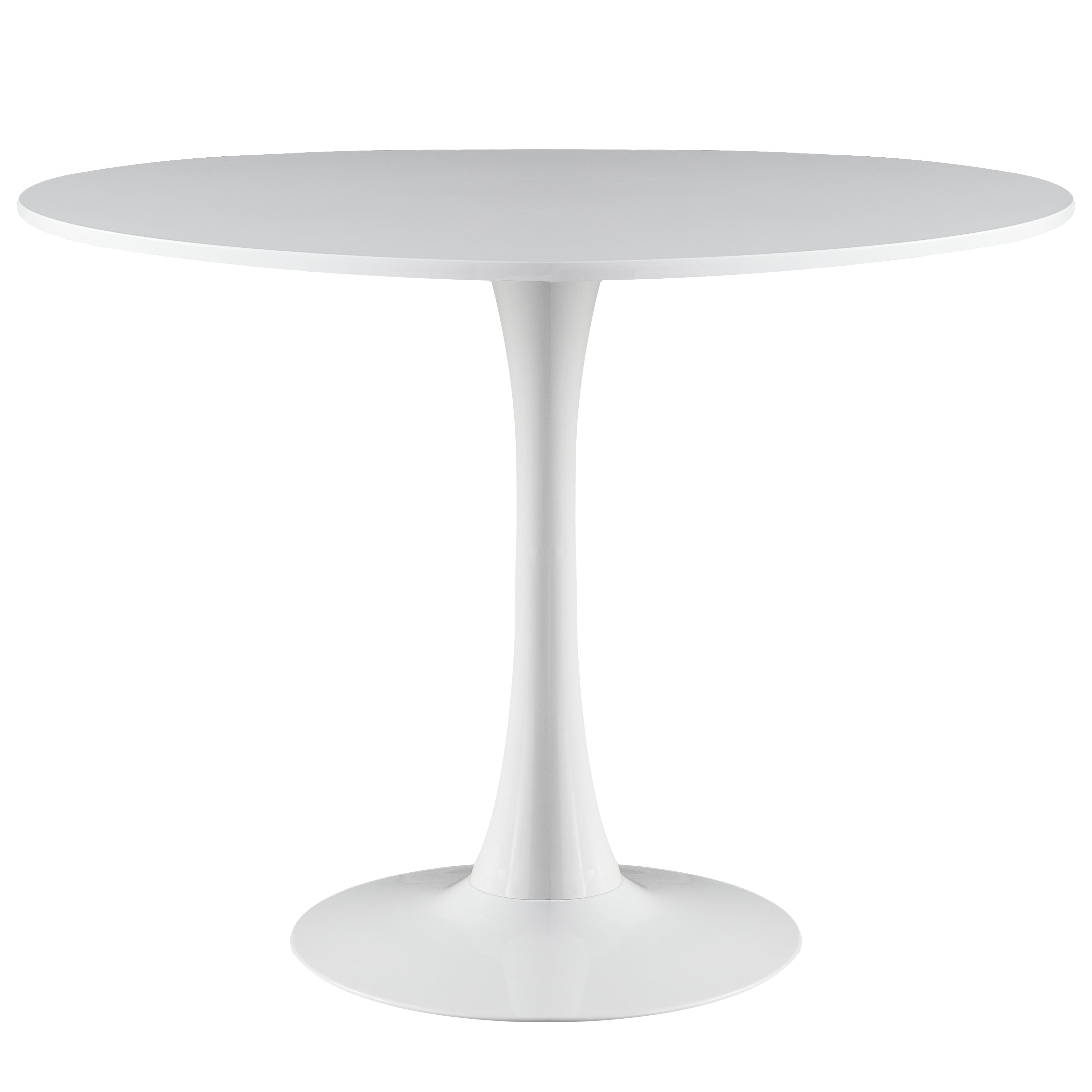 Zander - Runt vitt matbord med trumpetfot - Ø90 cm– Nimara.se