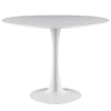 Zander - Runt vitt matbord med trumpetfot - Ø90 cm– Nimara.se