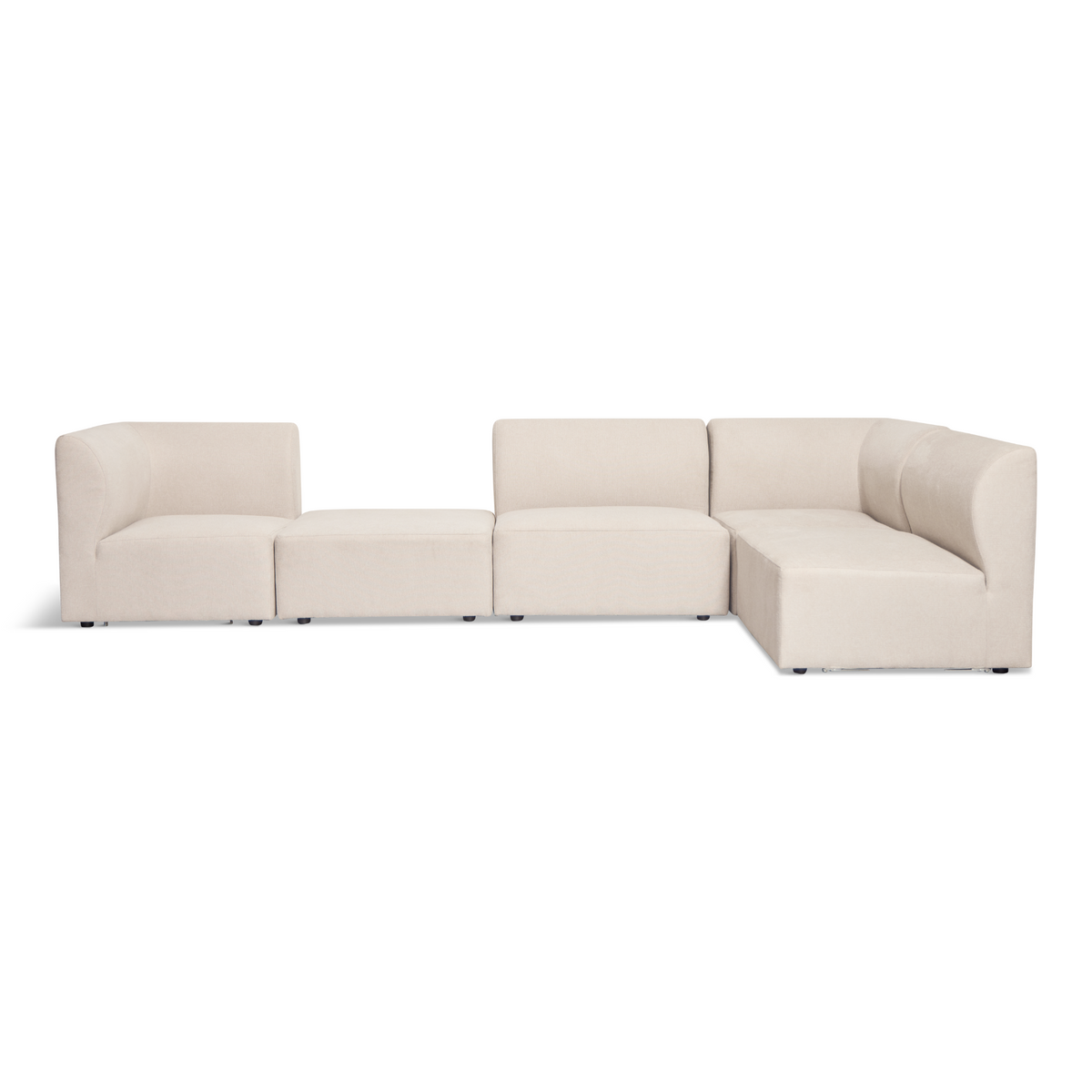Emilia modulsoffa i beige 4 moduler med höger- och vänstervänd schäslo ...