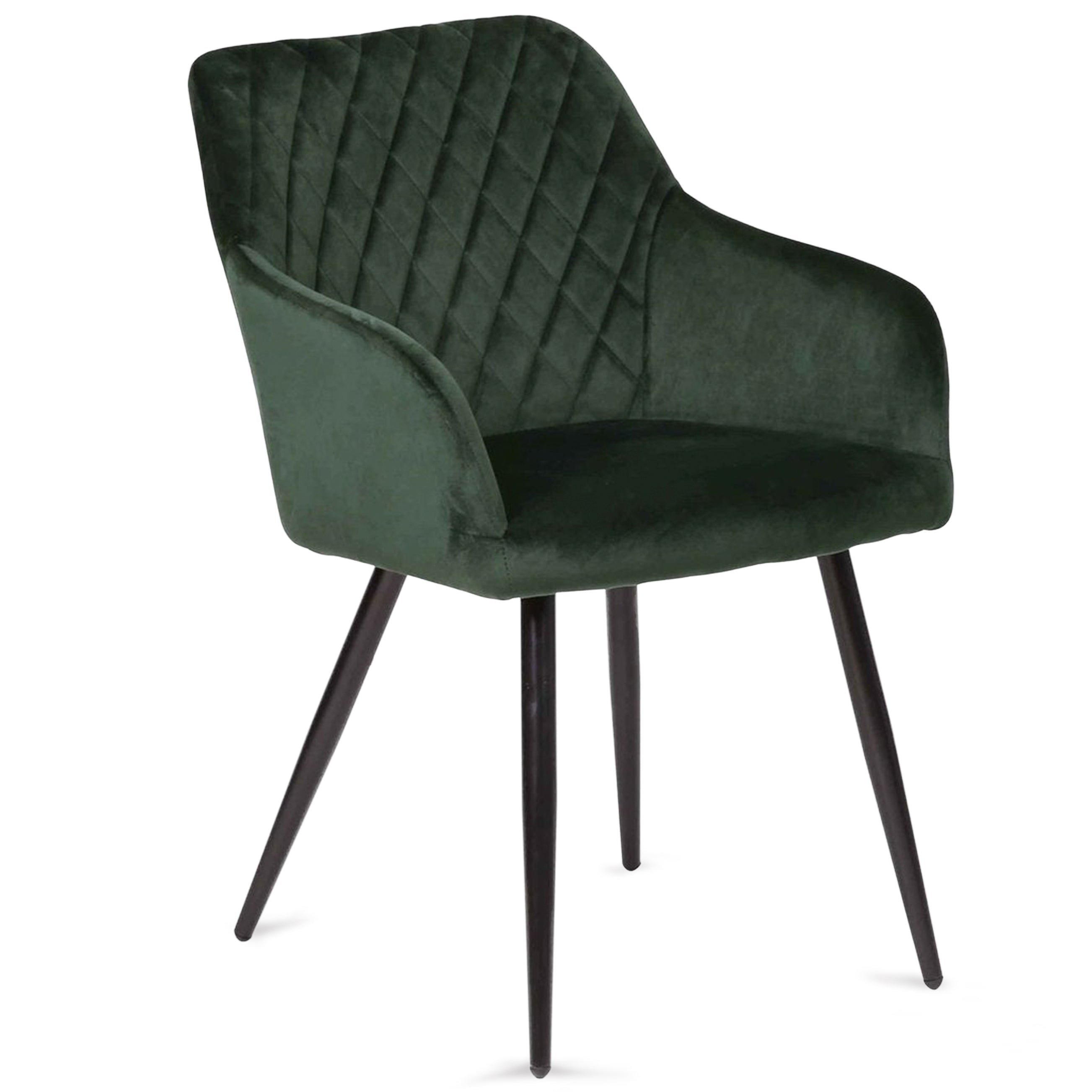 Carlo - Karmstol/matstol i grön sammet– Nimara.se