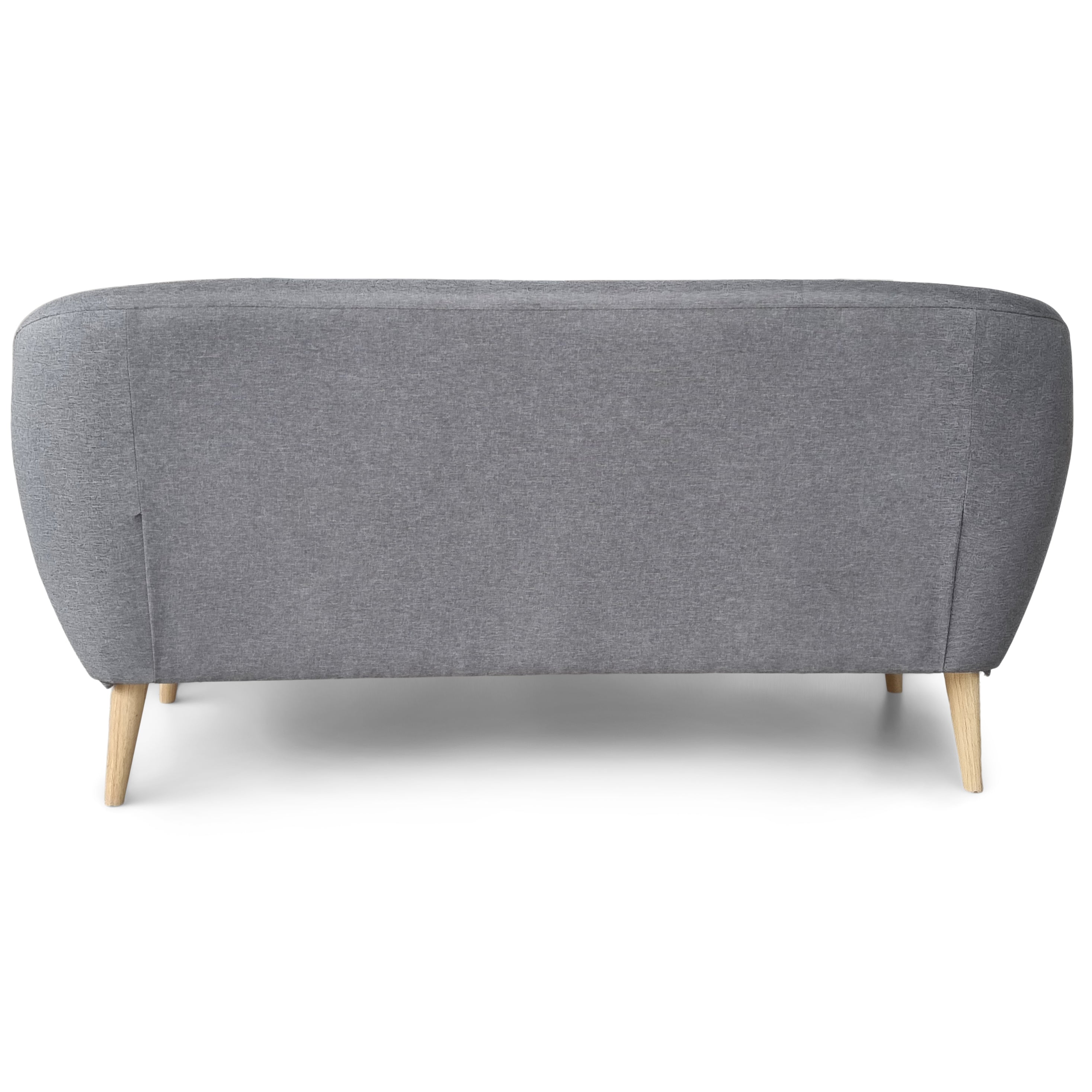 Layla 3-sits soffa - grå tyg med träben - L: 169 cm D: 83 cm H: 82 cm ...